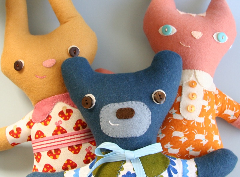 bunny, kitty and bear - Wee Wonderfuls